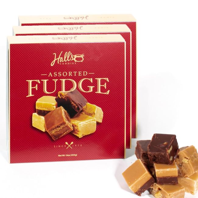 Hall's Candies Fudge Custom 3 Lb Box - Creamy and Smooth Fudge Sampler ...